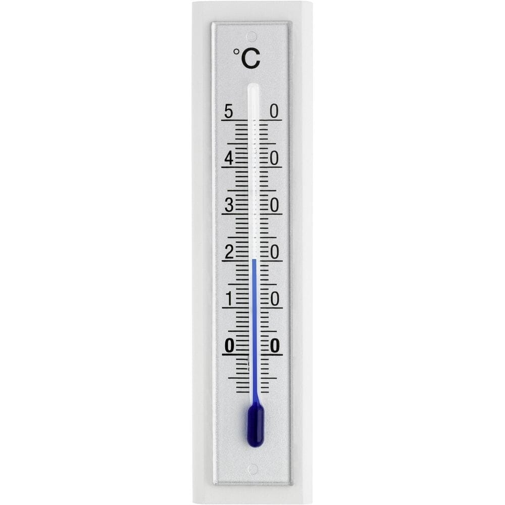 Indoor White Silver Thermometer 12.5cm