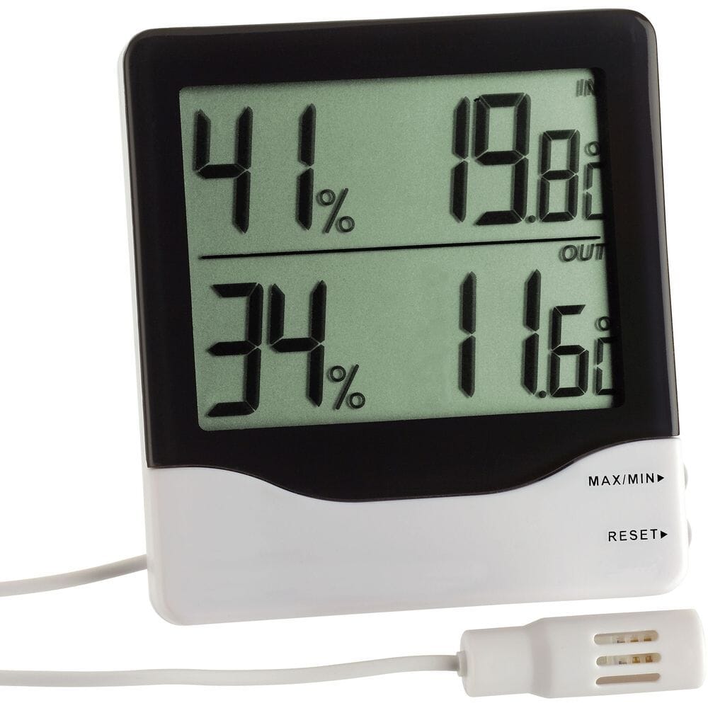 Digital Indoor Outdoor Thermo Hygrometer Cabled